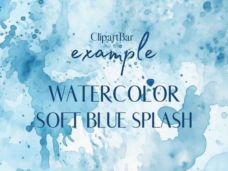 8 Soft Blue Watercolor Background Clipart, Watercolour Digital Paper ...