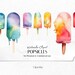 28 Watercolor Popsicle Clipart Summer Treats, Ice Cream, Ice Lolly, 300 ...