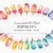 28 Watercolor Popsicle Clipart Summer Treats, Ice Cream, Ice Lolly, 300 ...