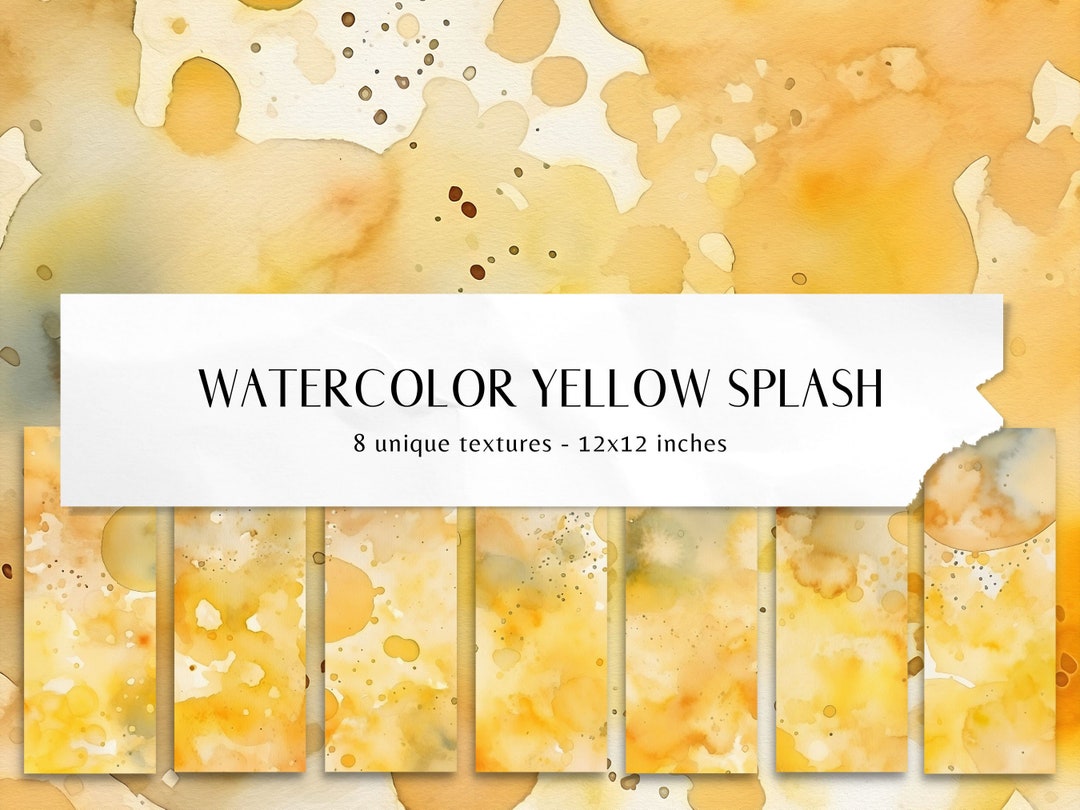8 Yellow Orange Beige Watercolor Digital Paper, Free Commercial Use ...