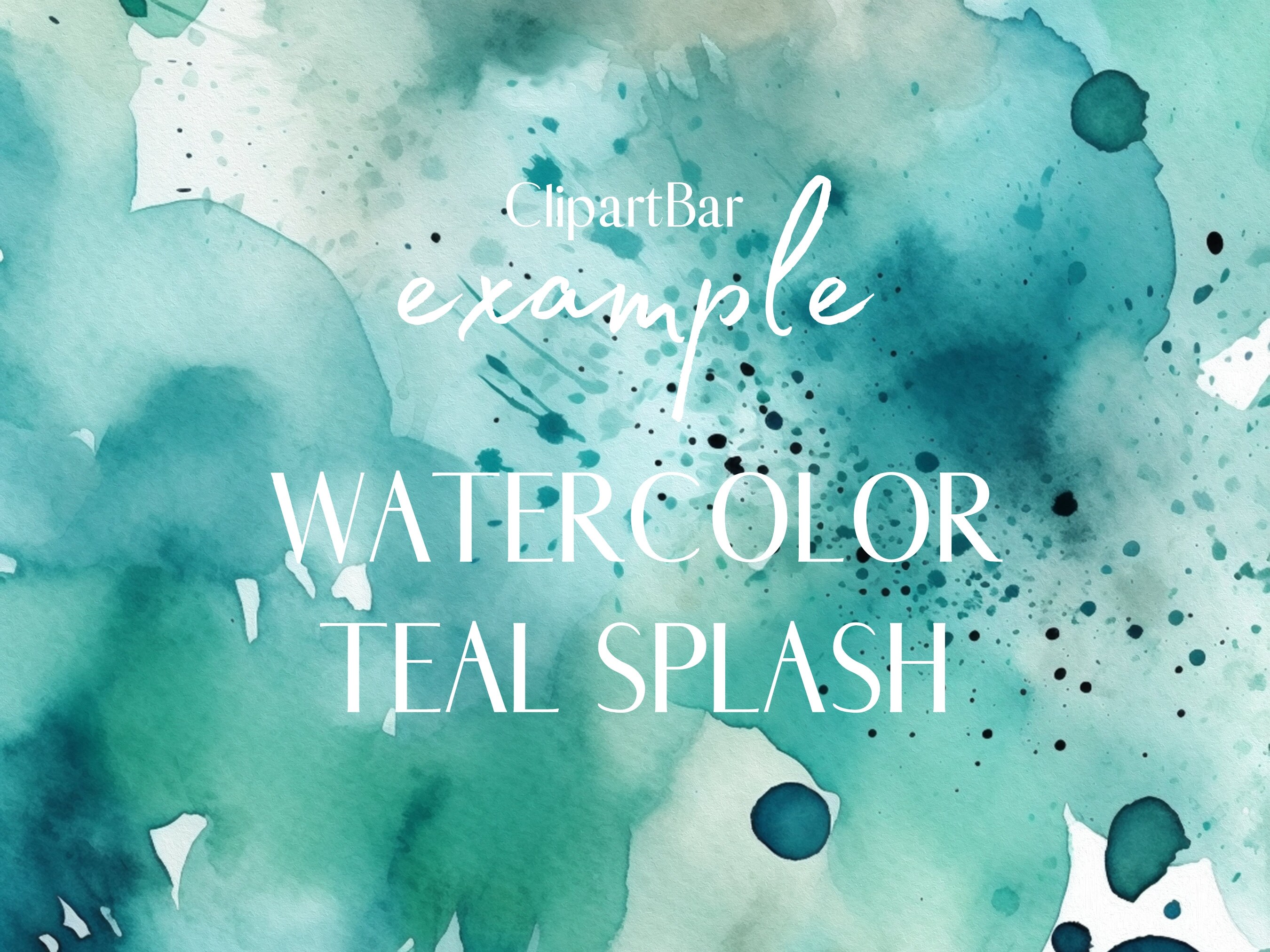 8 Teal Blue Watercolor Splashes Digital Paper, Texture, Stain, Washes ...