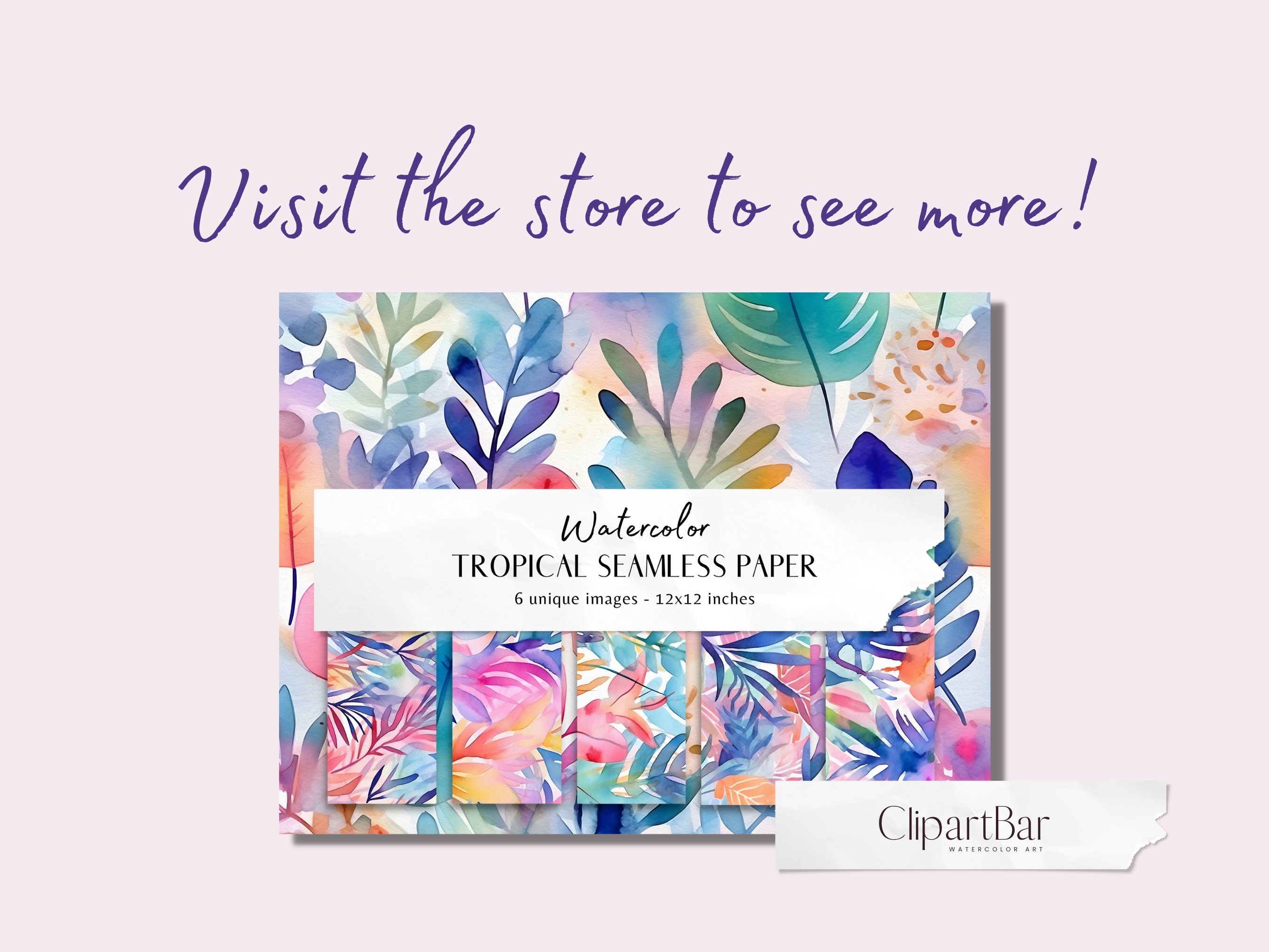 6 Vibrant Abstract Watercolor Seamless Digital Paper Watercolor ...