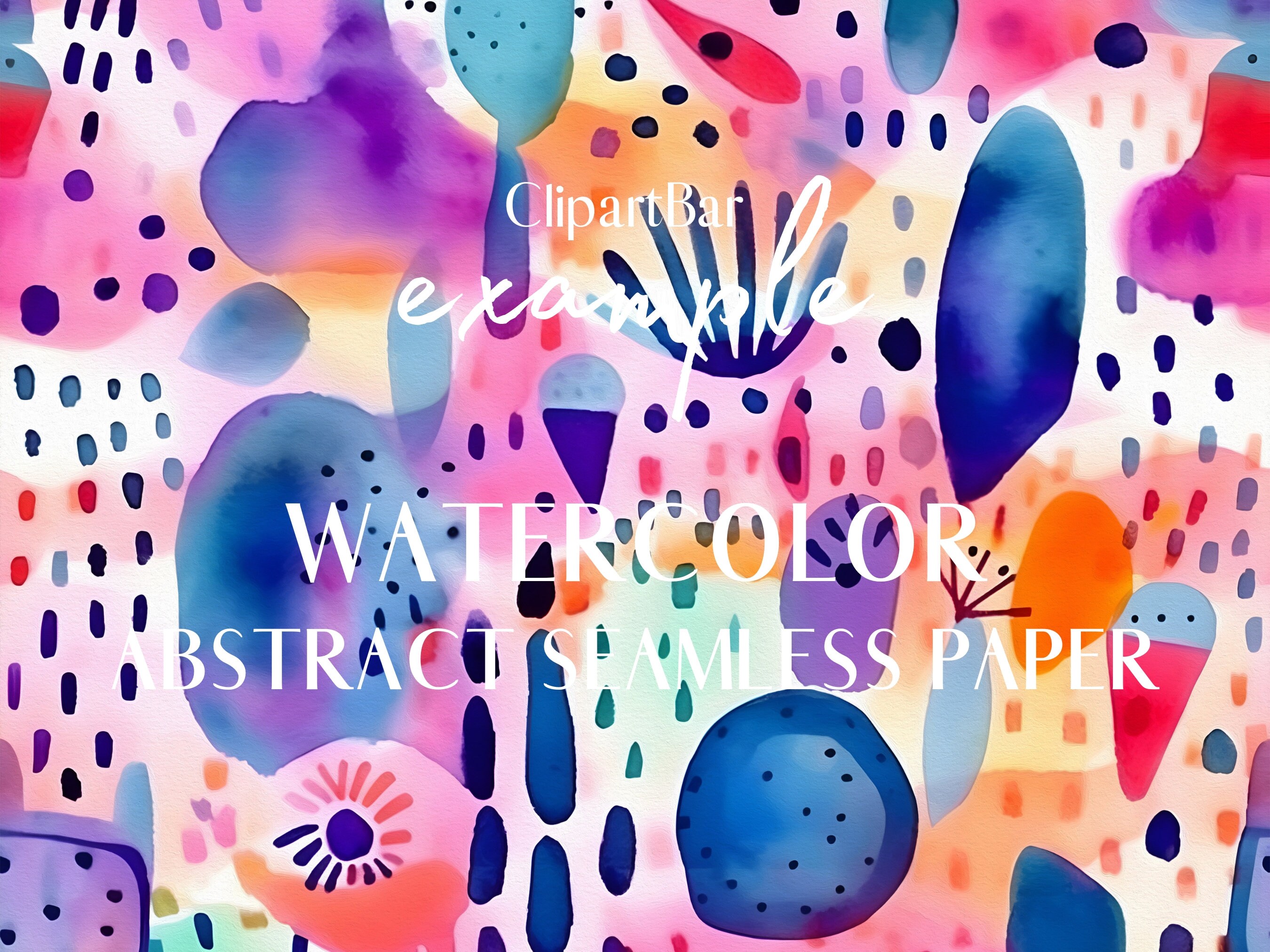 6 Vibrant Abstract Watercolor Seamless Digital Paper Watercolor ...