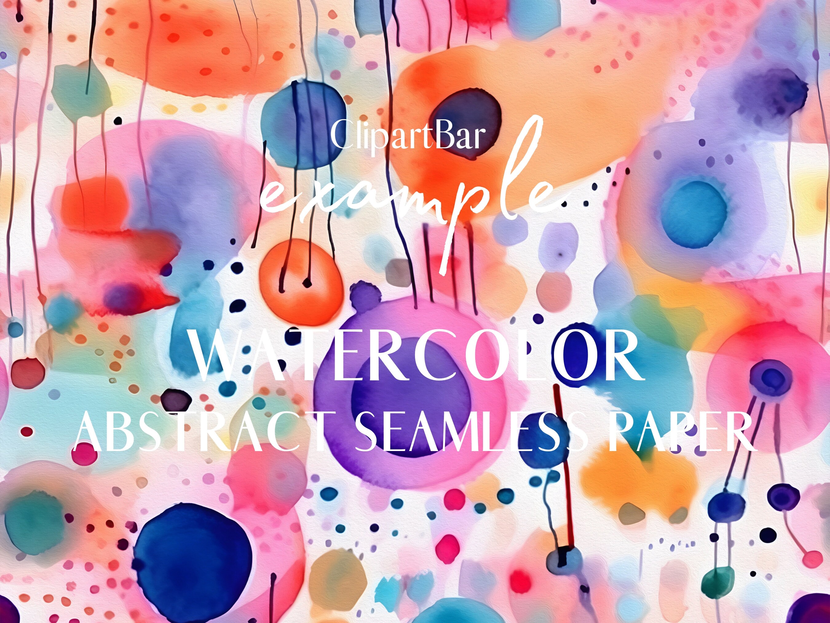 6 Vibrant Abstract Watercolor Seamless Digital Paper Watercolor ...