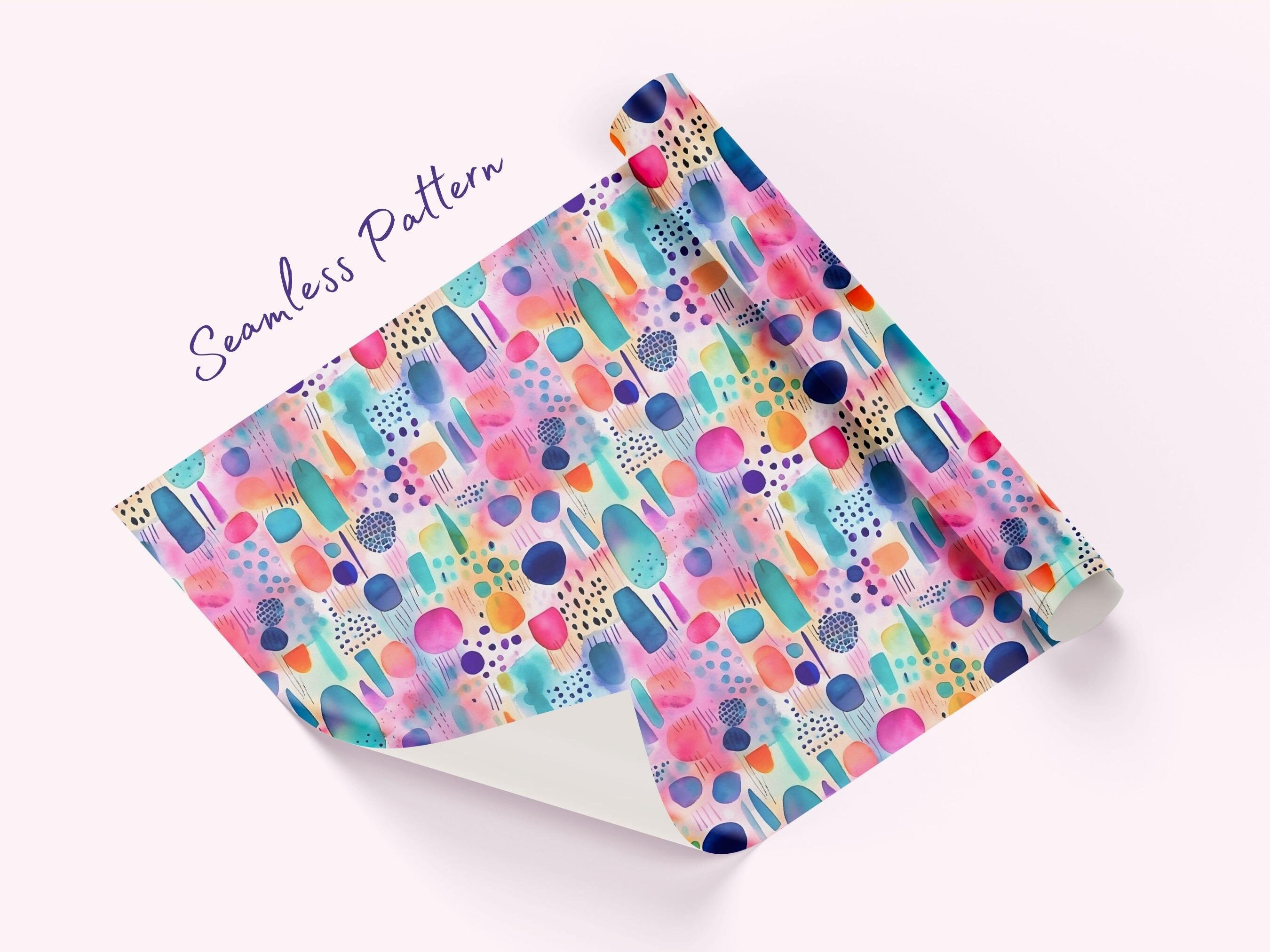 6 Vibrant Abstract Watercolor Seamless Digital Paper Watercolor ...