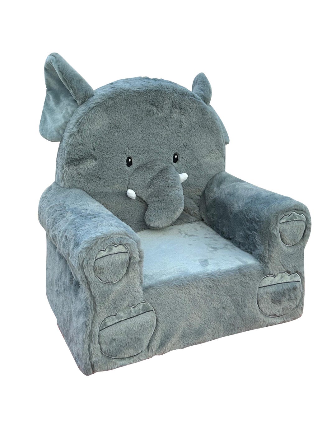 Plush Elephant Kids Chair Soft Toddler Sofa With Grip Base Ideal for ...