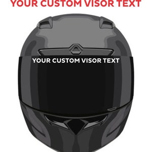 Custom Helmet Visor Text Decals, Motorcycle Bicycle MTB ATV Vinyl ...