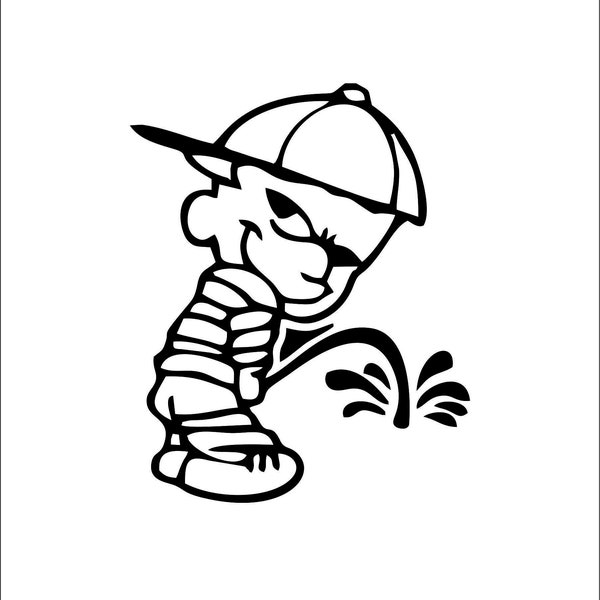 Calvin Peeing Vector - Etsy Australia