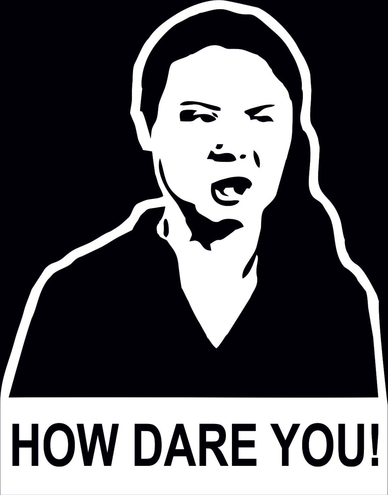 Greta Thunberg How Dare You Meme SVG – Cricut & Silhouette Files ...