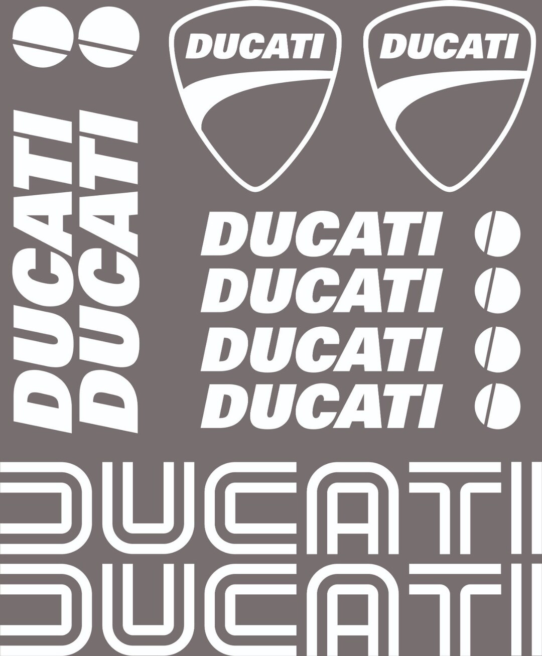 10x Ducati Stickers Decals for Helmet or Motorcycle Fuel Tank Fairing ...
