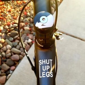 2X SHUT UP LEGS Stickers Decals Vinyl Frame Bicycle Mtb Road Bike Black ...