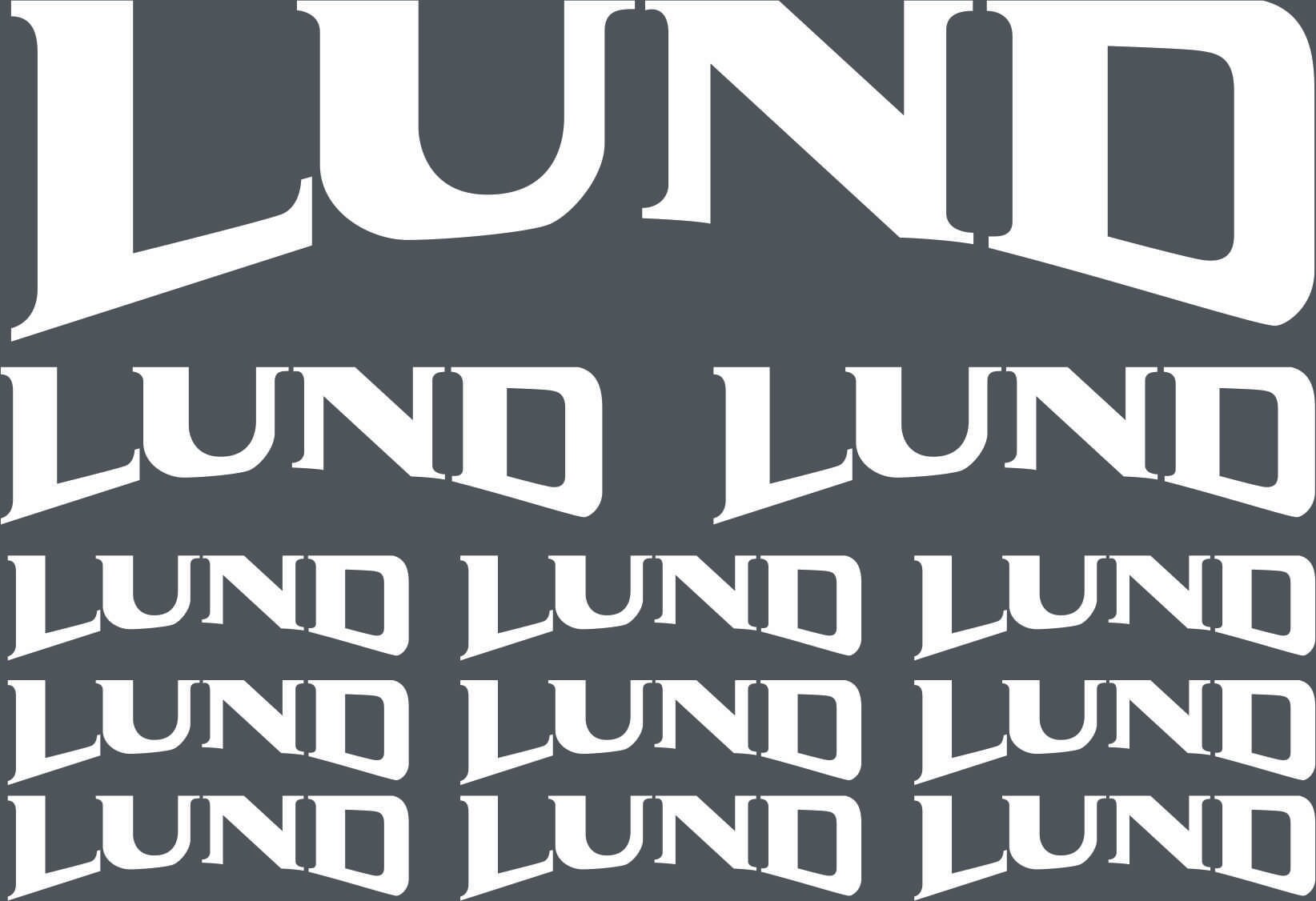 12x Lund Boat Hull Decals Stickers Set White Yellow Black - Etsy