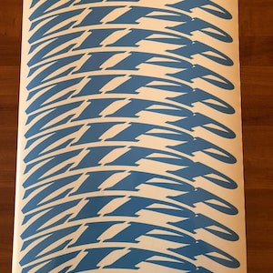 12x ZIPP Decals Stickers for 700c Rim, Light Blue Color, Road Bike ...