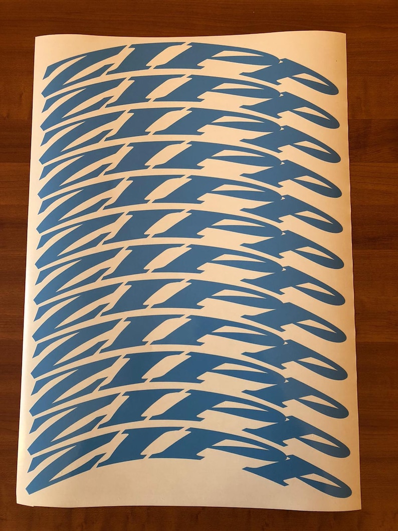 12x ZIPP Decals Stickers for 700c Rim, Light Blue Color, Road Bike ...