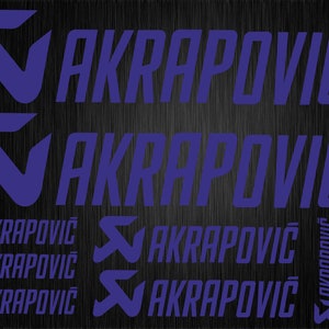 10x Akrapovic Stickers Decals Vinyl Stickers Logo Bike Motorcycle Fuel ...
