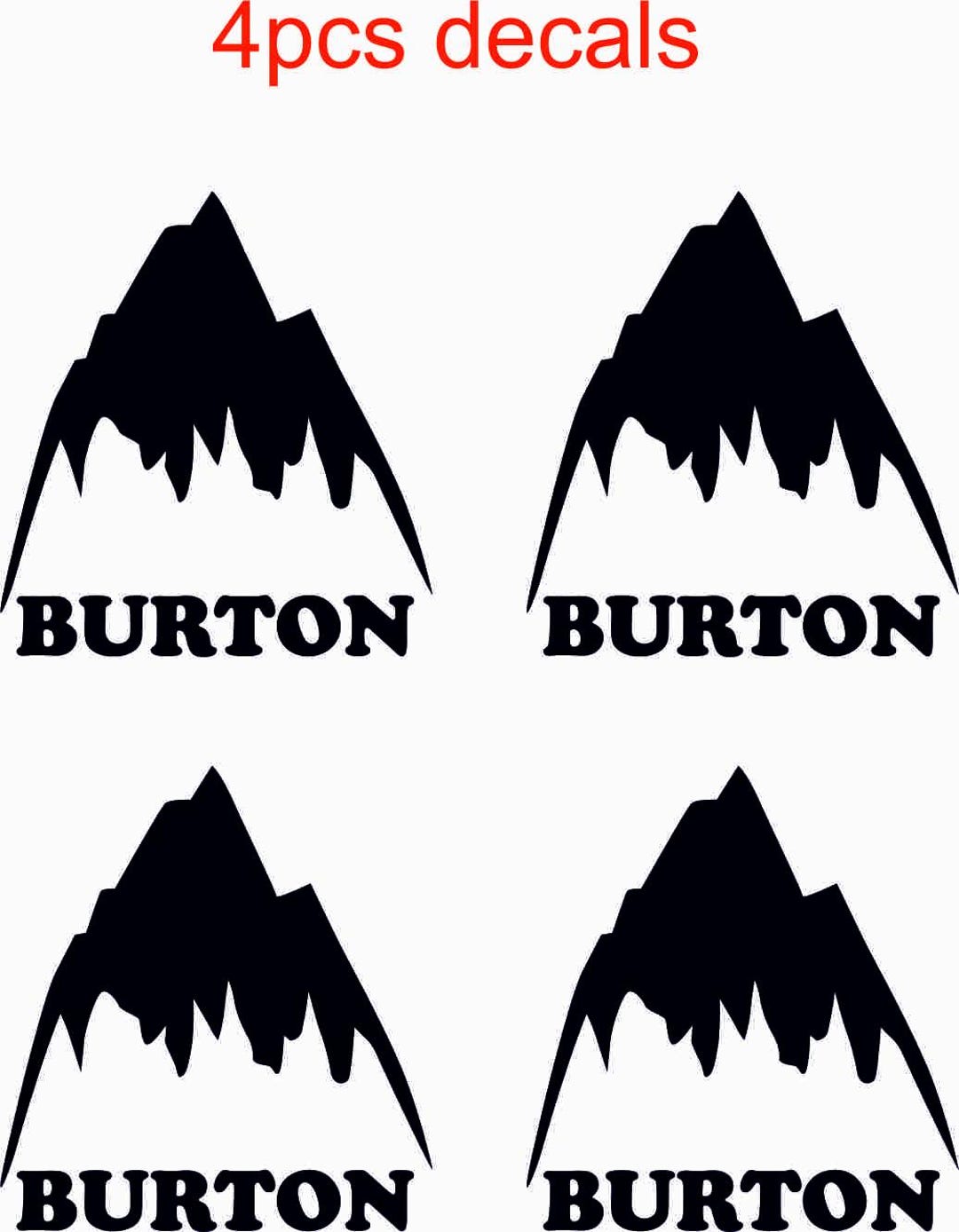 4x Burton Retro Logo Decals/ Stickers for Helmet or Snowboard - Etsy