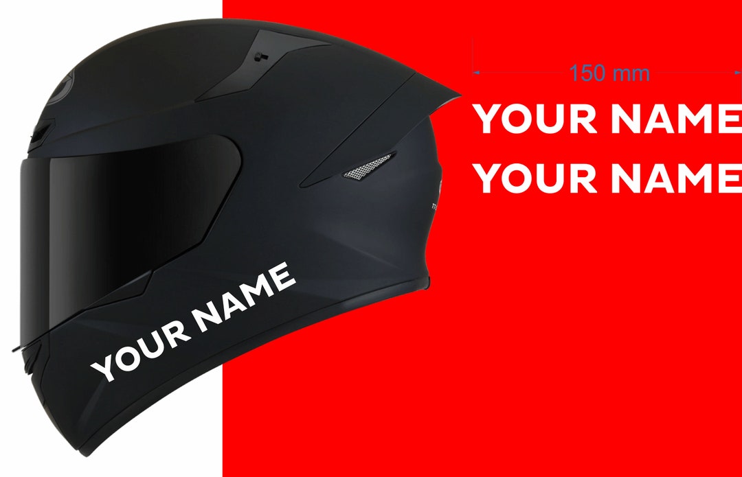 2X Custom NAME Text Stickers Decals Vinyl for Motorcycle Bicycle Mtb Road Bike Helmet Visor. - Etsy