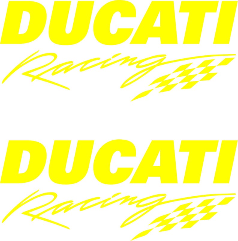 2pcs Ducati Racing Stickers Decals for Bikes Fuel Tanks Motorcycle ...