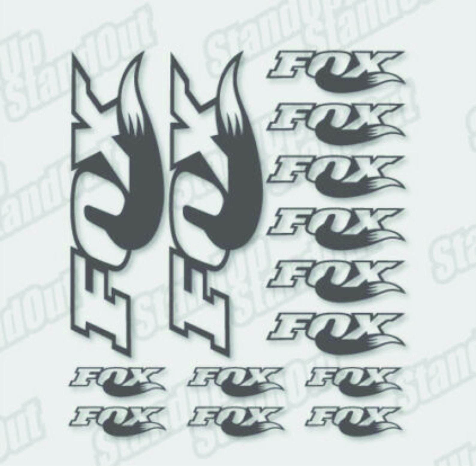 14x Fox Racing Logo Stickers Decals Bike Motorcycle Fork Frame | Etsy