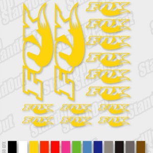 14x Fox Racing Logo Stickers Decals Bike Motorcycle Fork Frame Vinyl ...