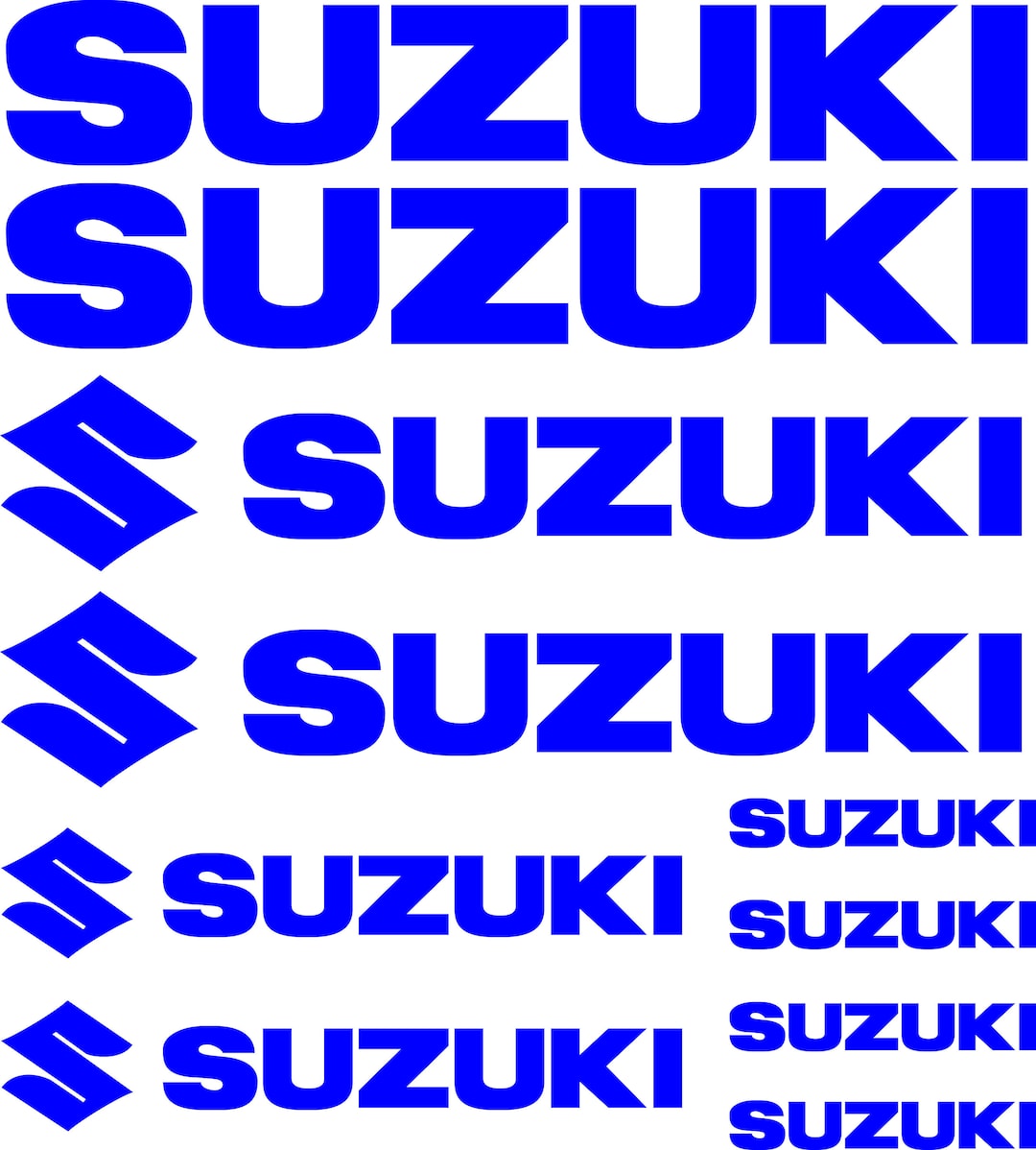 10x Suzuki Decals Stickers Set for Motorcycle or Outboard Cover Fuel ...