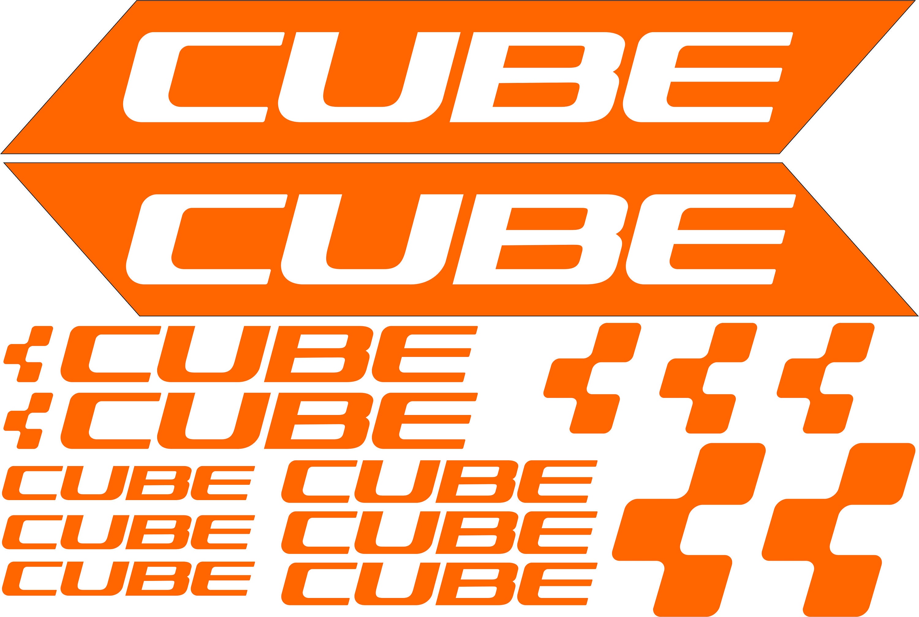 Shop Now Set of 16 Logos CUBE Bike Stickers Vinyl Decal Frame Cycle ...