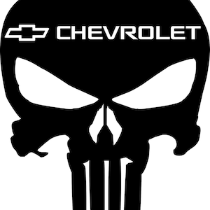Chevrolet Punisher 2pcs Decals Stickers for Car SUV Truck 4x4 Rear ...