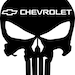 Chevrolet Punisher 2pcs Decals Stickers for Car SUV Truck 4x4 Rear ...