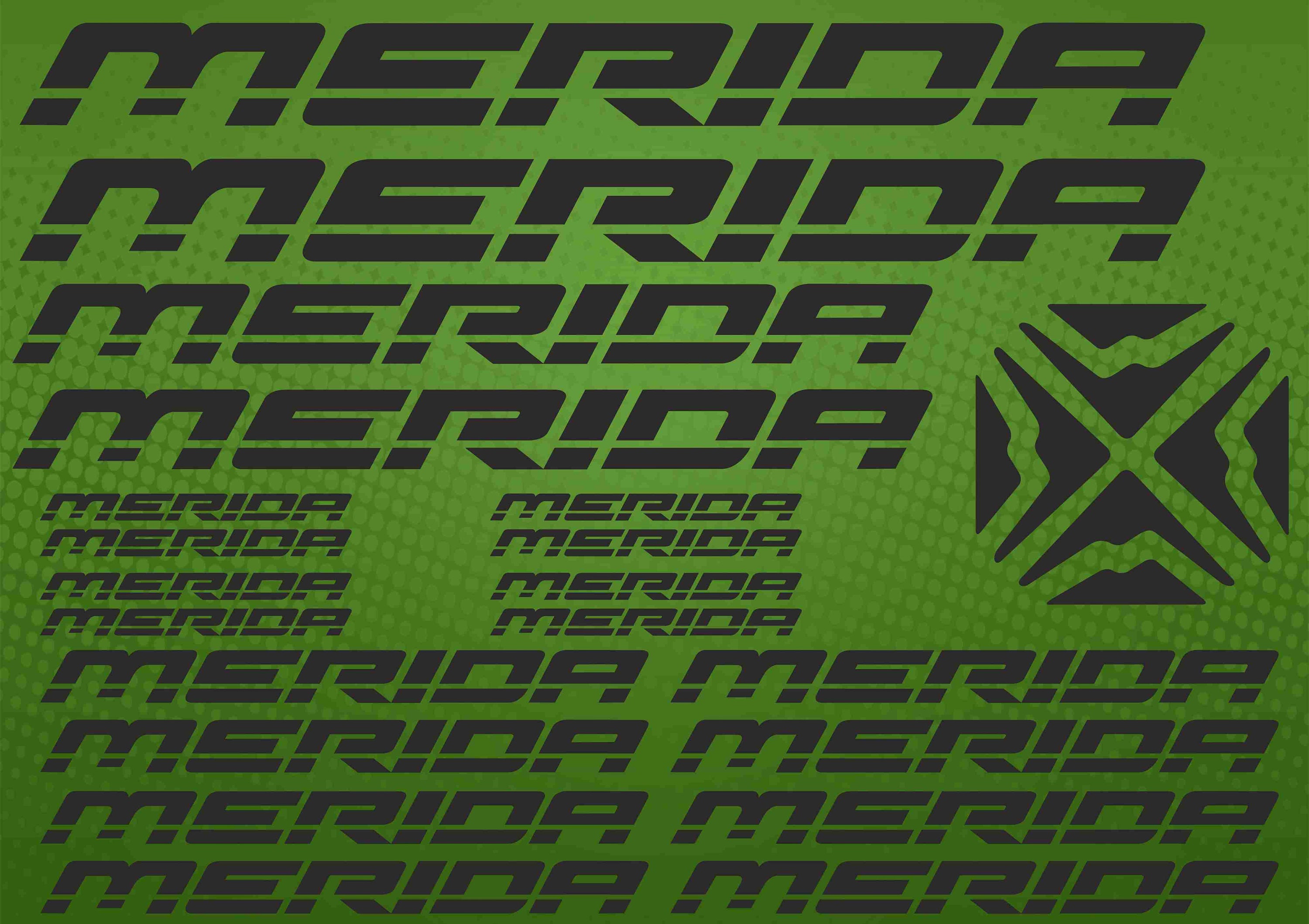 Merida Bicycle Frame Decals Stickers Set Graphic Adhesive Set Vinyl ...