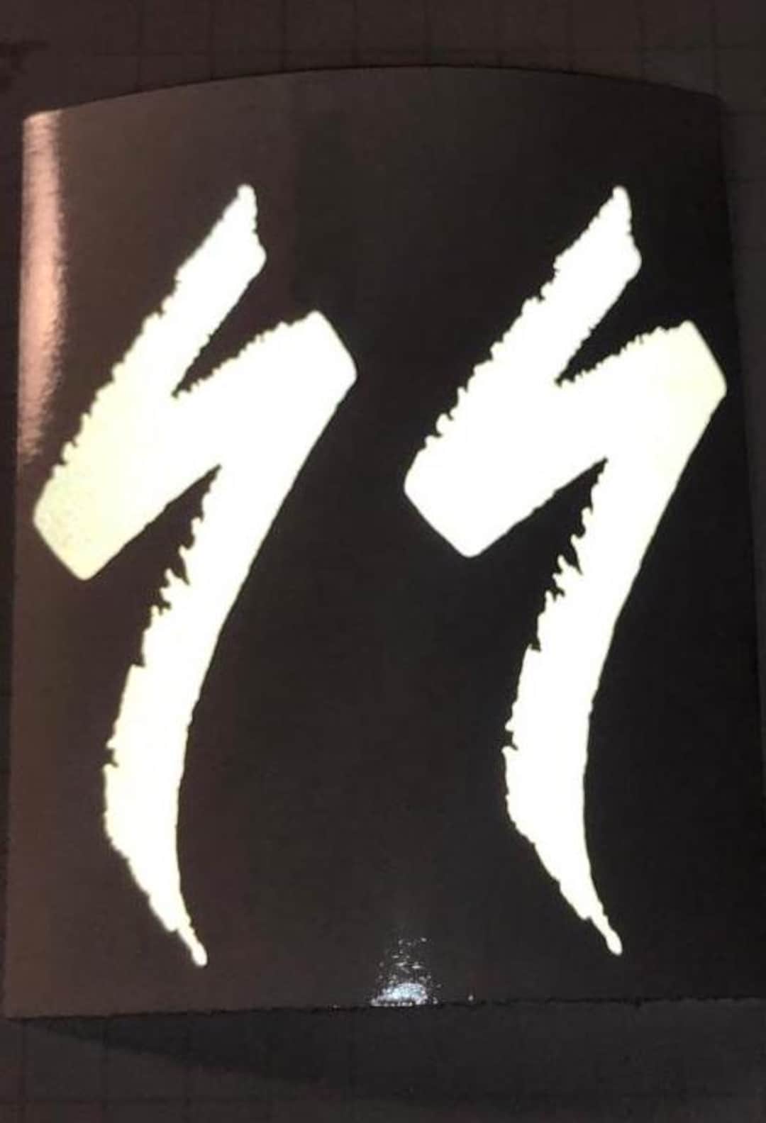 2x Specialized S-works REFLECTIVE Vinyl Front Logo Decals Stickers ...