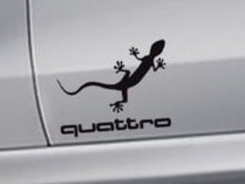 2x Audi Quattro Lizard Logo Decals Stickersone Pair for Car - Etsy