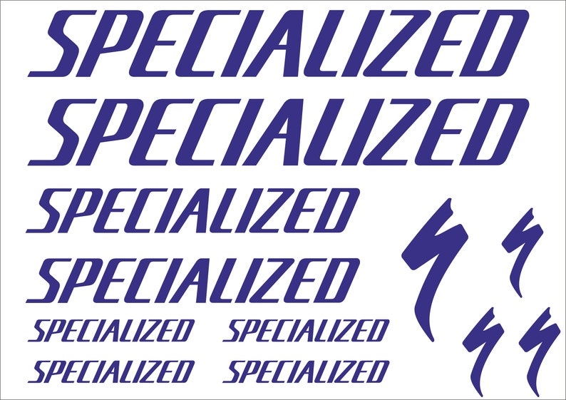 Specialized Stickers Decals Vinyl Frame Bicycle Mtb Road Bike Black ...