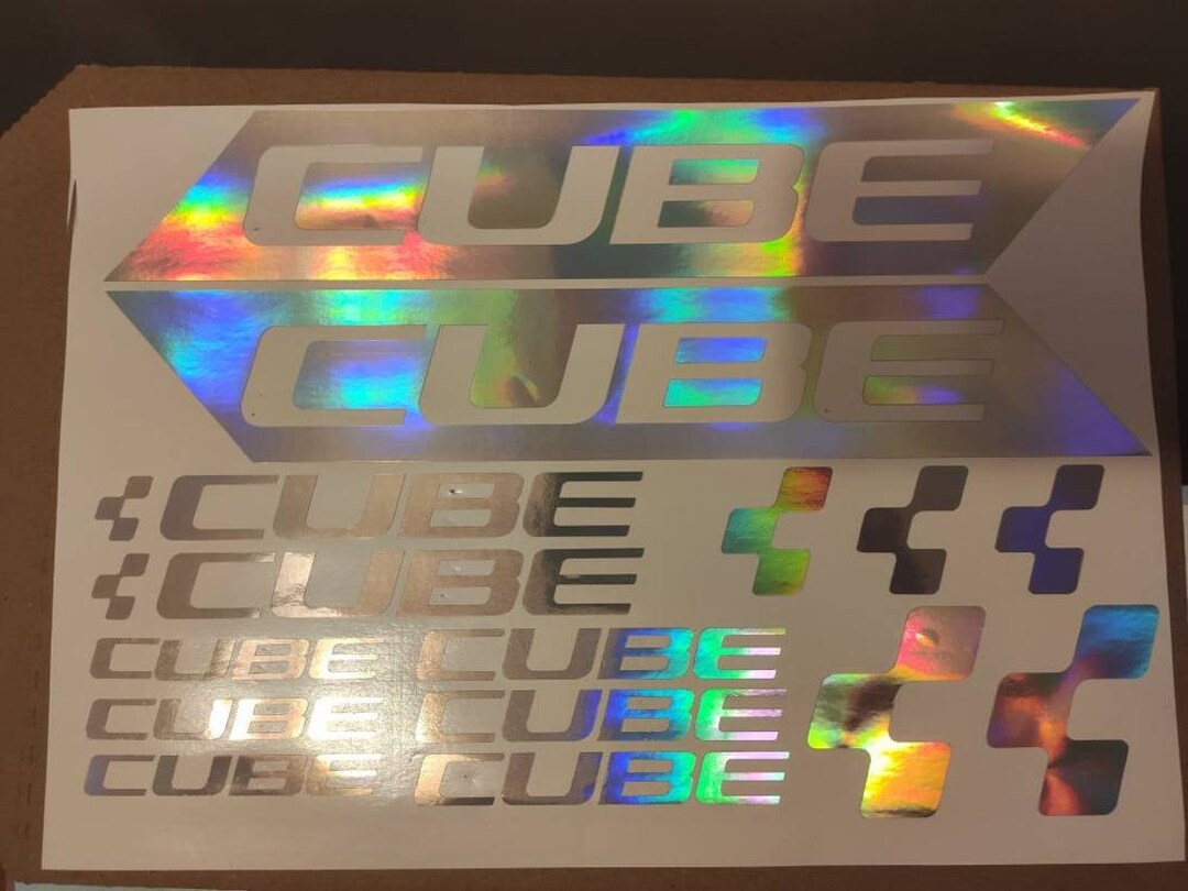 CUBE Bike Stickers Vinyl Decals for Frame Cycle Bicycle Set Road White ...