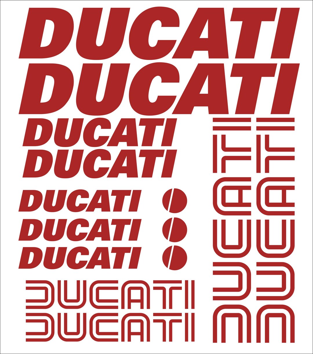 11x Ducati Stickers Decals for Helmet or Motorcycle Fuel Tank Fairing ...