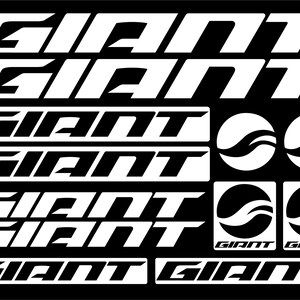 Giant Stickers Vinyl Decals Stencil Graphics Frame Bicycle Emblem ...
