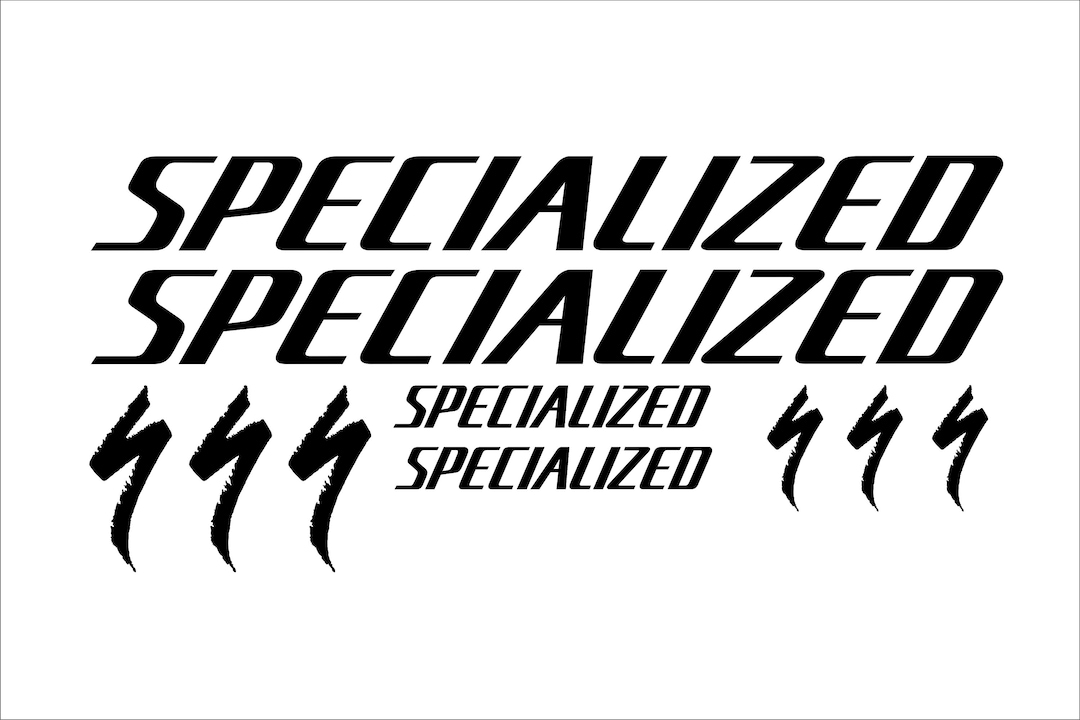10x Specialized Stickers Decals Vinyl Frame Bicycle Mtb Road Bike Black ...