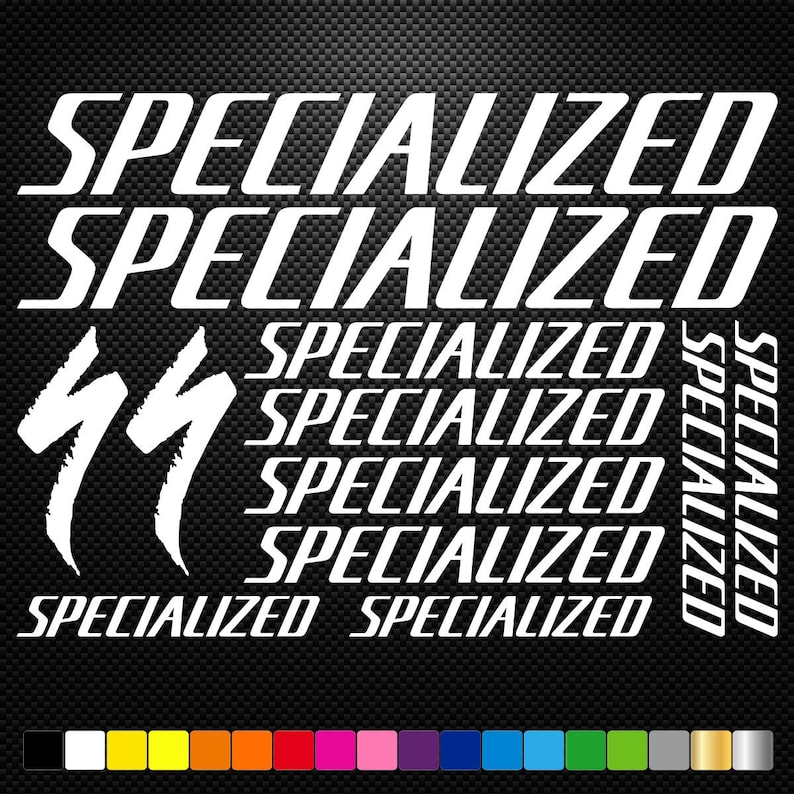 12x Specialized Stickers Decals Vinyl for Kids Junior Frame Bicycle Mtb ...