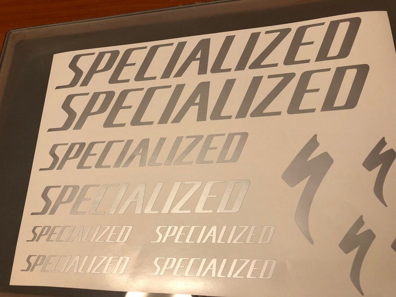 Specialized Stickers Decals Vinyl Frame Bicycle Mtb Road Bike Black ...