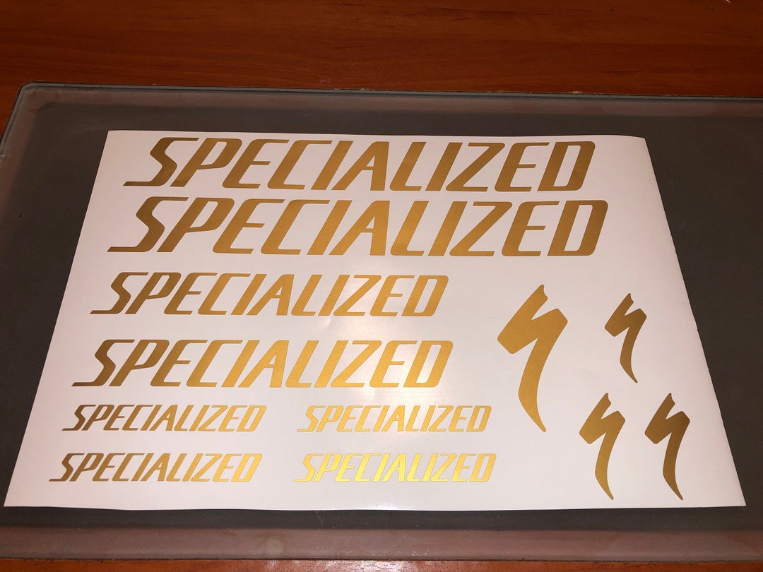 Specialized Stickers Decals Vinyl Frame Bicycle Mtb Road Bike Black ...