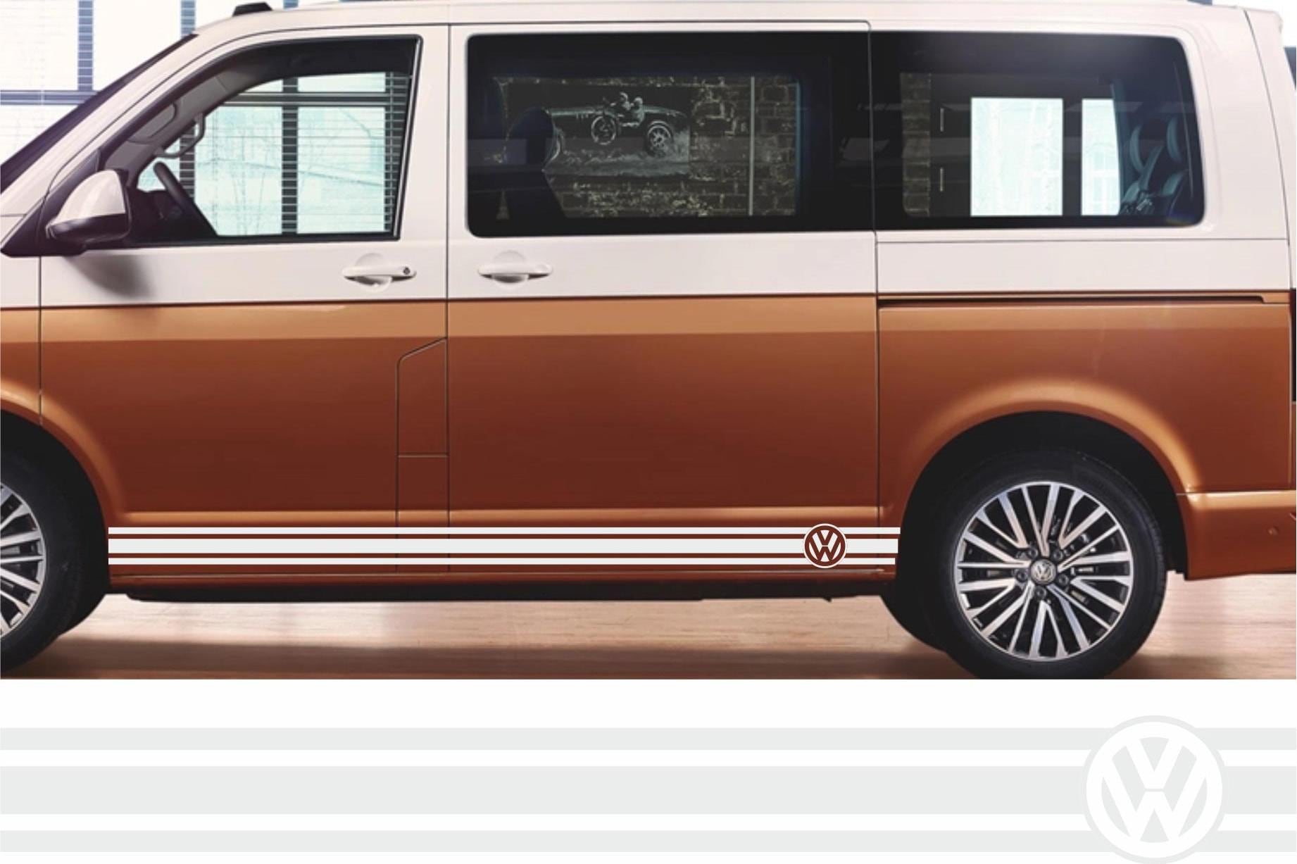 Volkswagen VW T5 T6 Side Stripe Styling Kit Vinyl Graphics Decal Dubbed ...