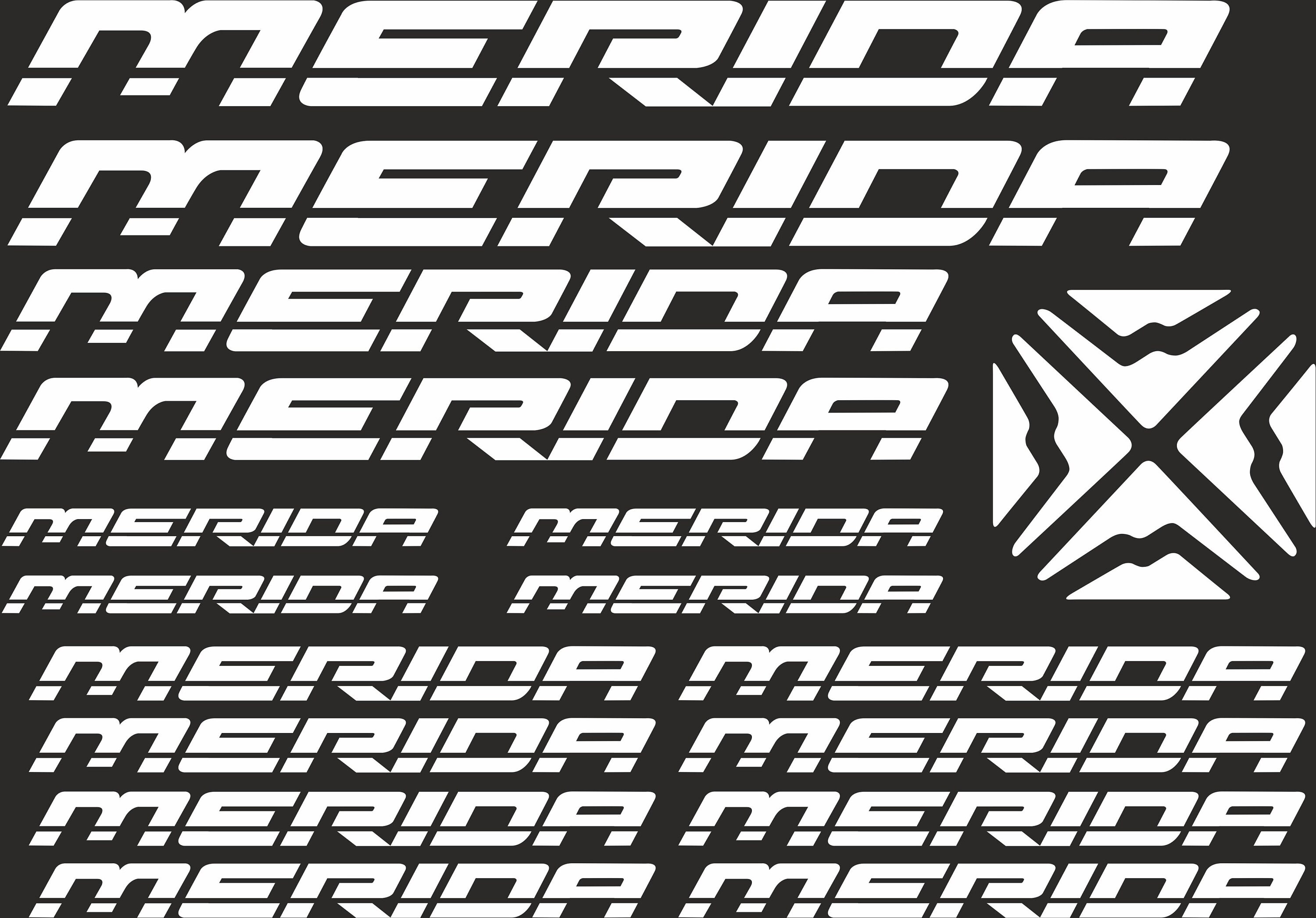 Merida Bicycle Frame Decals Stickers Set Graphic Adhesive Set Vinyl ...