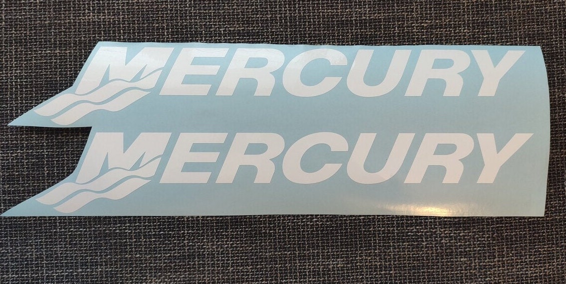 2x Mercury Outboard Decals Stickers White or Black Color - Etsy