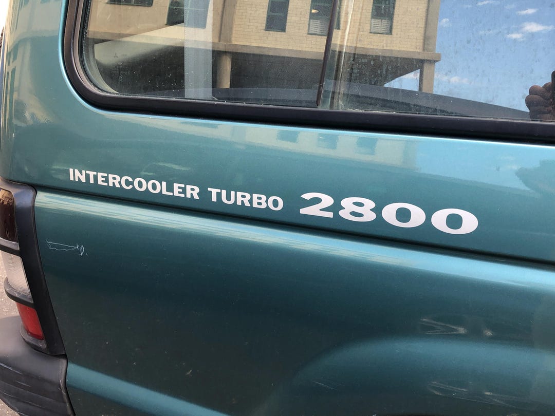 Intercooler Turbo 2500 2800 Vinyl Decals for Mitsubishi Pajero Montero ...
