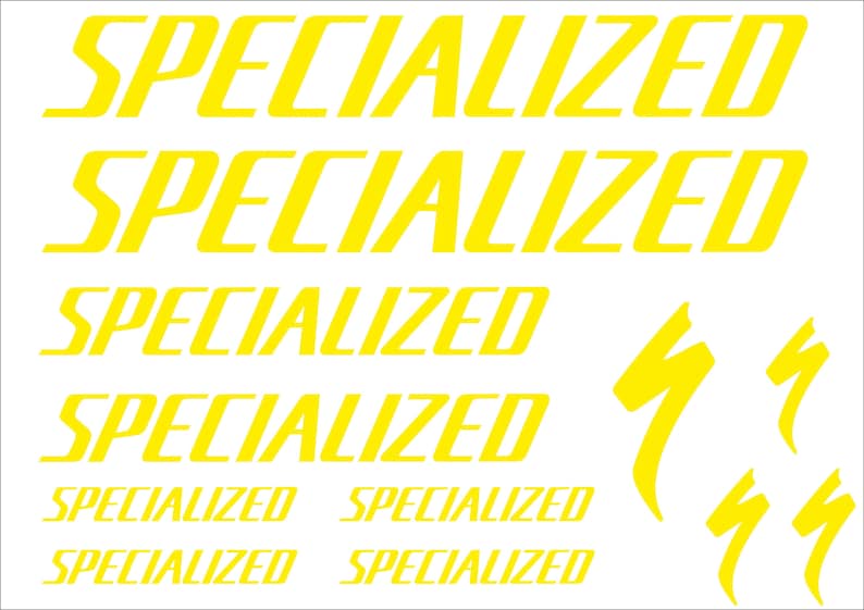 Specialized Stickers Decals Vinyl Frame Bicycle Mtb Road Bike Black ...