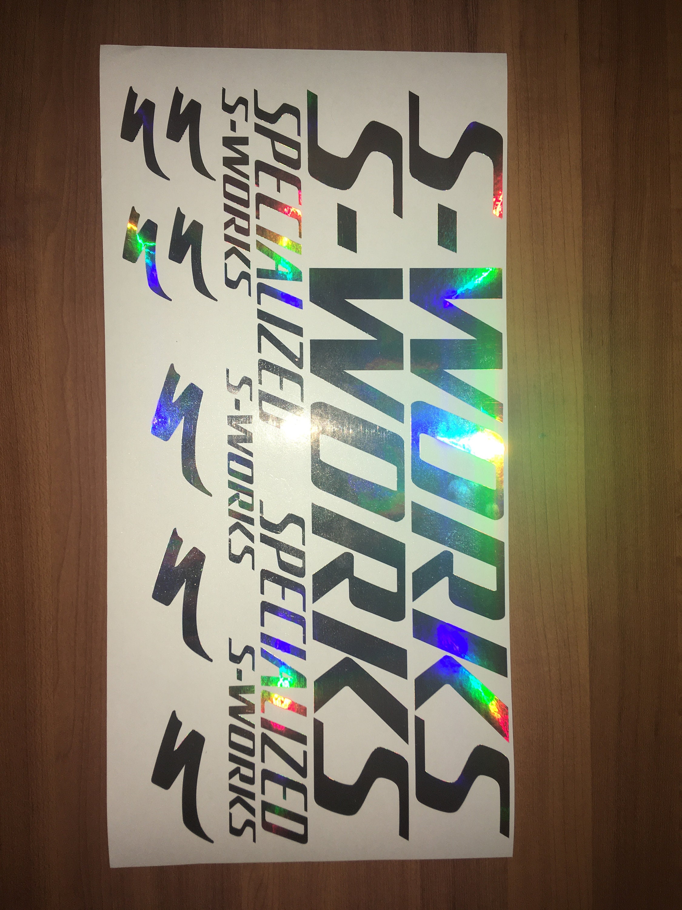 S-works Decals Stickers Iridescent Chrome Specialized Frame - Etsy