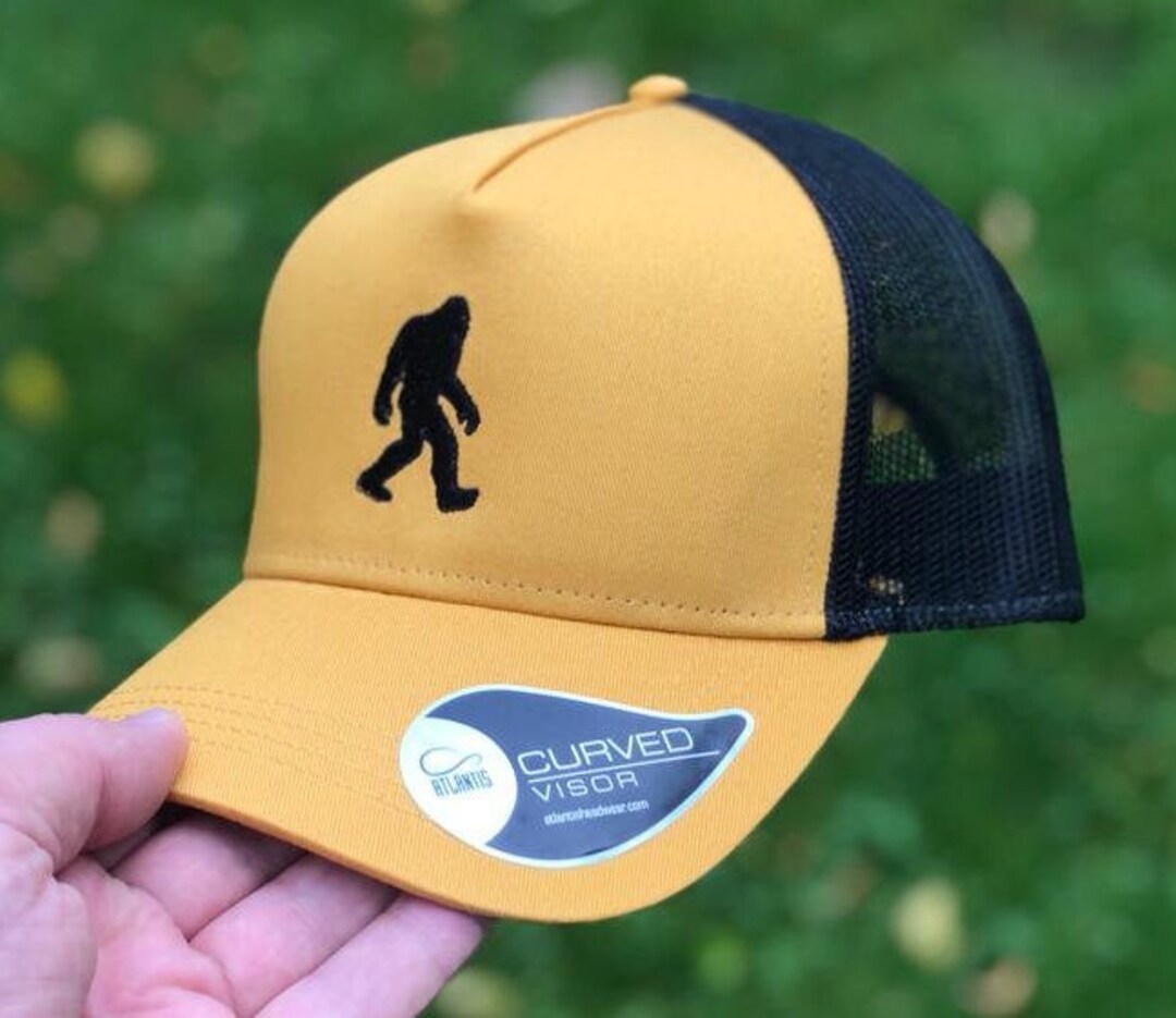 Bigfoot Big Foot Trucker Baseball Cap Dads Hat Handmade Embroidery. - Etsy