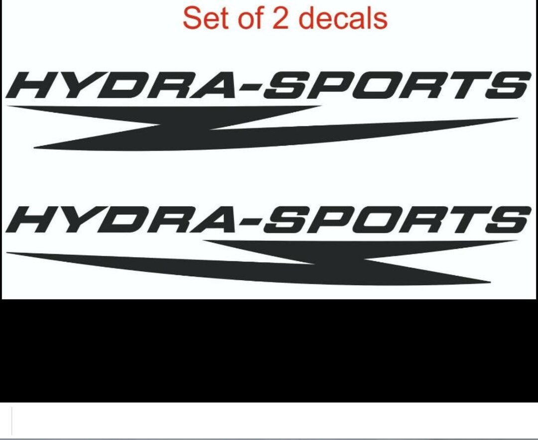 2x Hydra-sports Decals Stickers Boat Hull Marine Grade Vinyl Vector ...