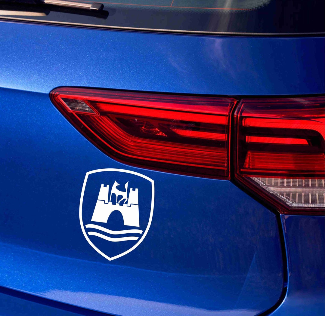2x Wolfsburg Crest Tower Emblem Logo Stickers Decals Bumper Window ...