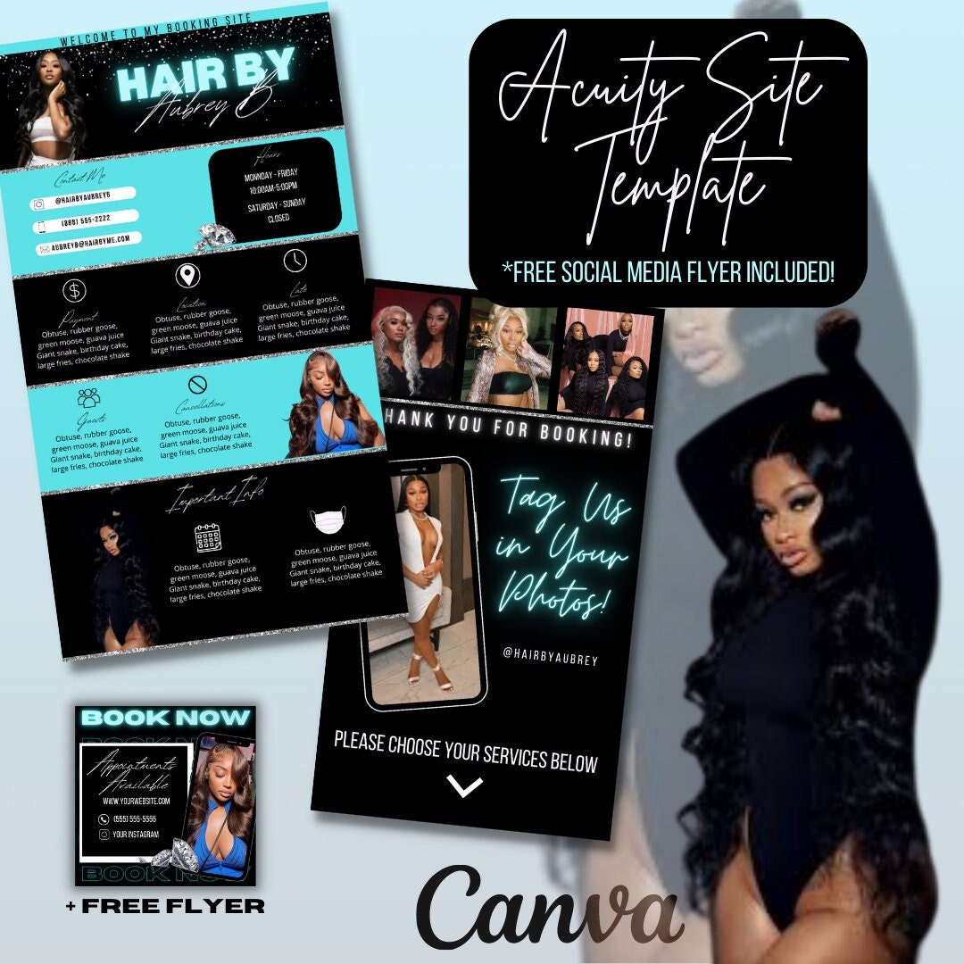 Blue Acuity Template + Free Flyer - Etsy