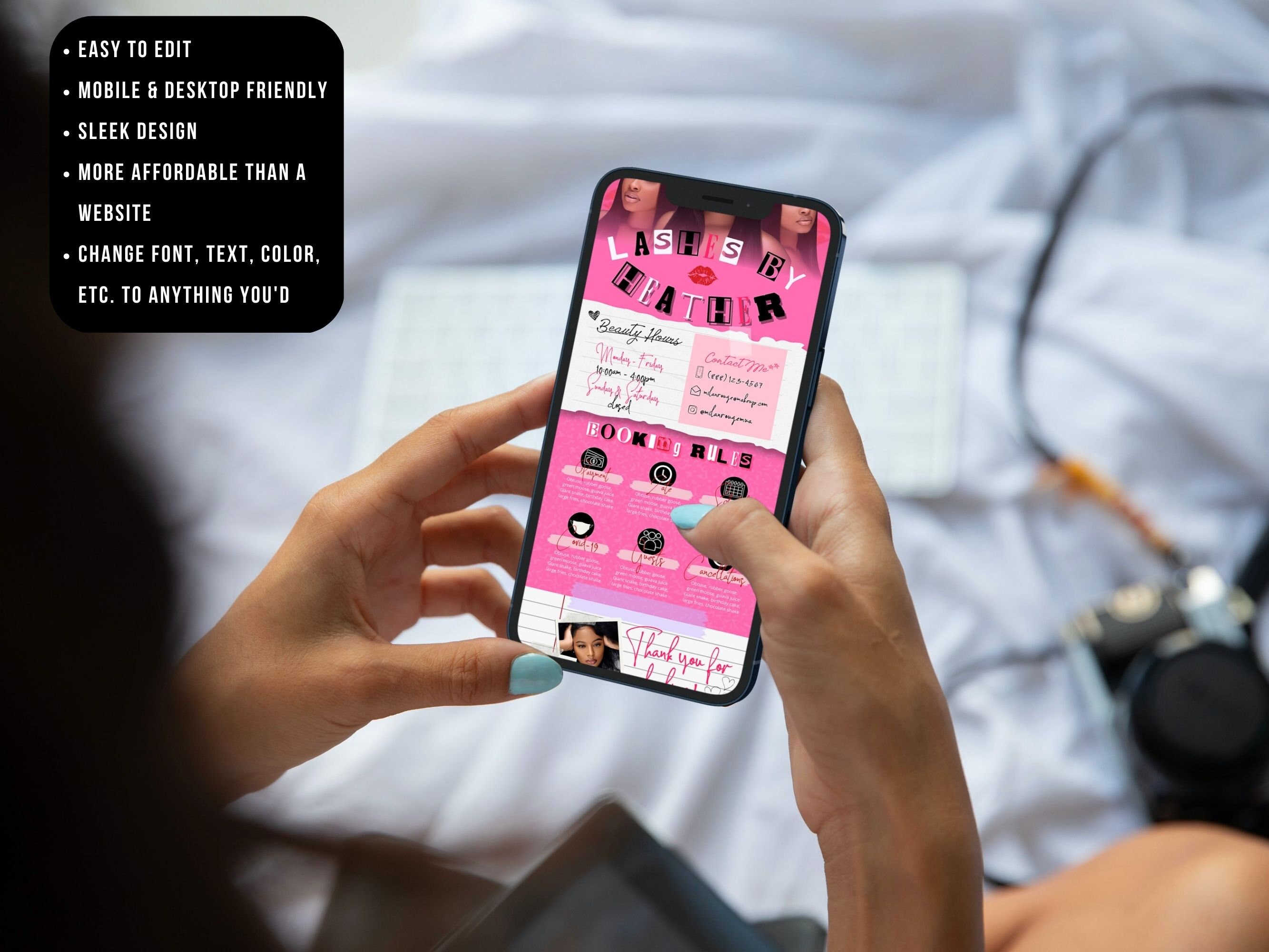 Mean Girls Acuity Scheduling Template | Canva Template | Pink Design ...